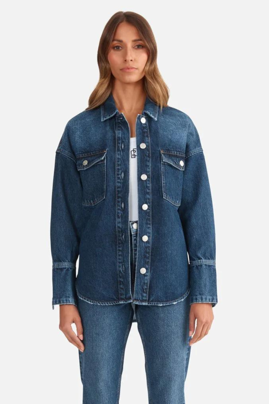 Lizzie Shacket Dark Authentic Rigid – Deval boutique Wanaka