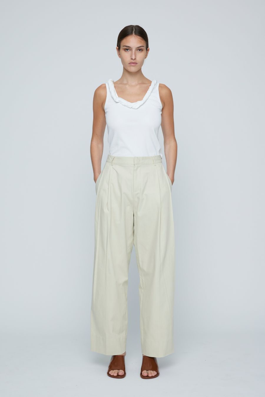 Charlie Trouser Stone – Deval boutique Wanaka