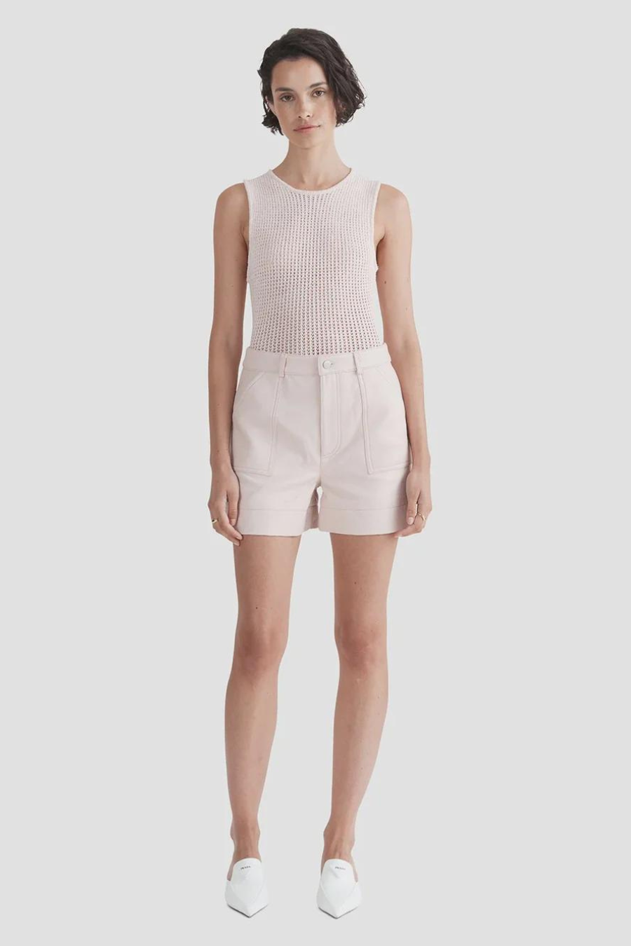 Danielle Textured Leather Pink Ice | Ena Pelly – Deval boutique Wanaka