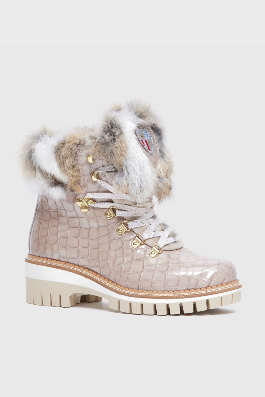 Karin Croco Boot Beige – Deval boutique Wanaka